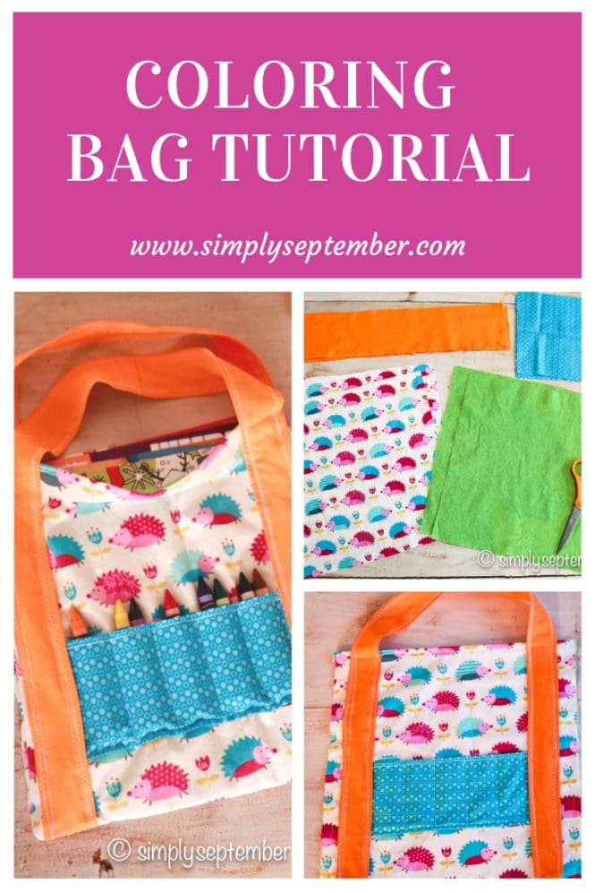 How to Make a Children's Coloring Art Bag (TUTORIAL) - Simply September