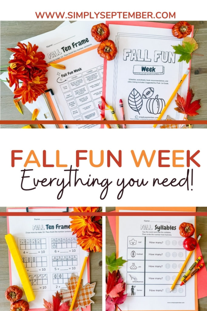Fall Fun Week: PreK-1st Grade Pumpkin Themed Resources - Simply September