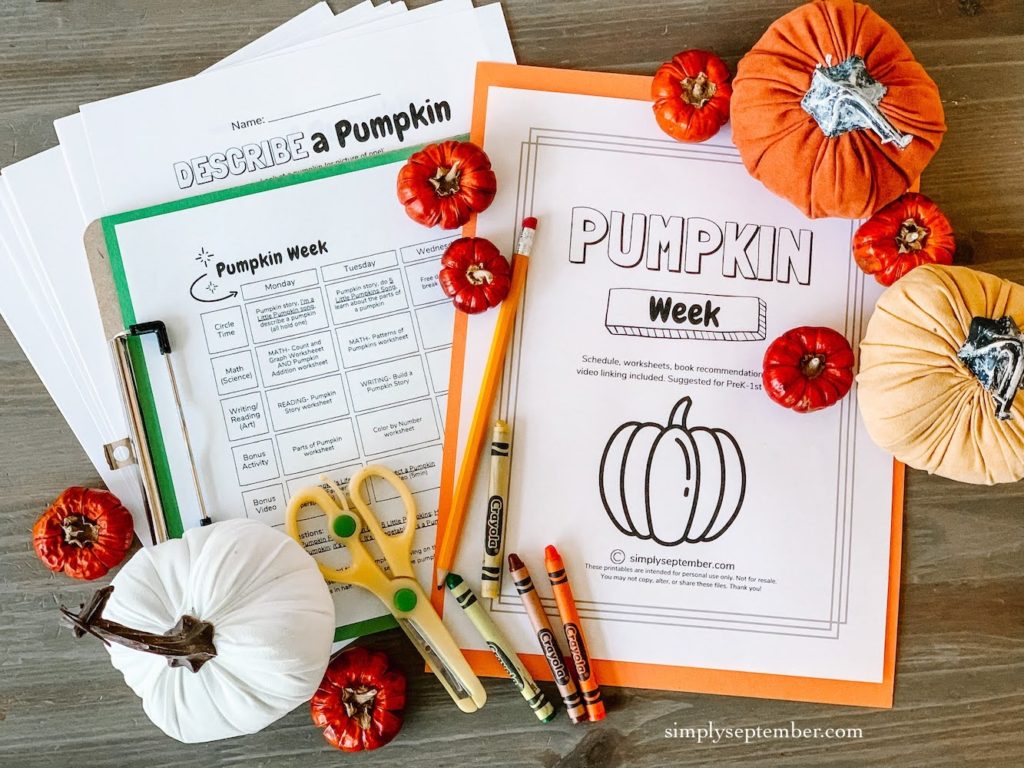 Pumpkin Week: PreK-1st Grade Pumpkin Themed Resources - Simply September