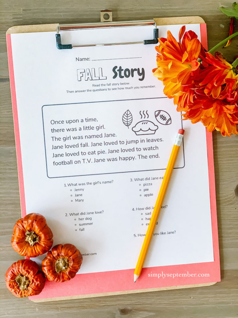 Fall Fun Week: PreK-1st Grade Pumpkin Themed Resources - Simply September