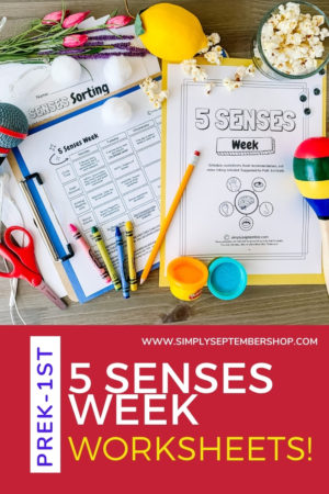5 Senses Week: PreK-1st Grade Senses Themed Resources - Simply September