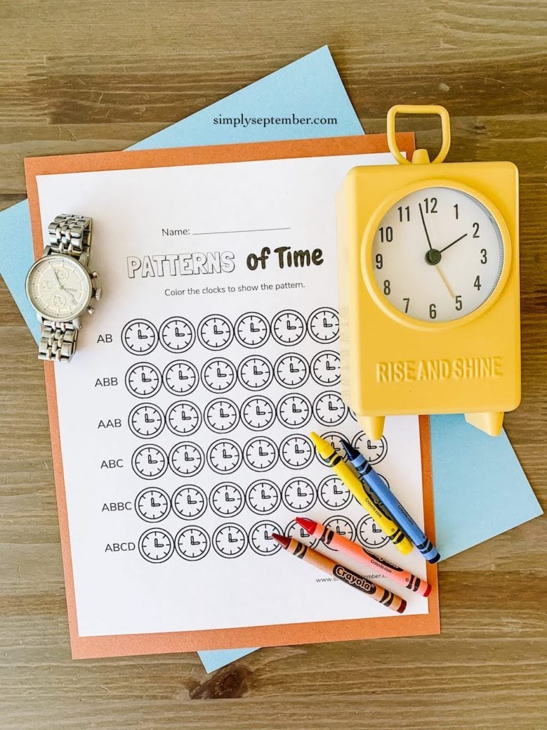 Time Week: PreK-1st Grade Time Themed Resources - Simply September