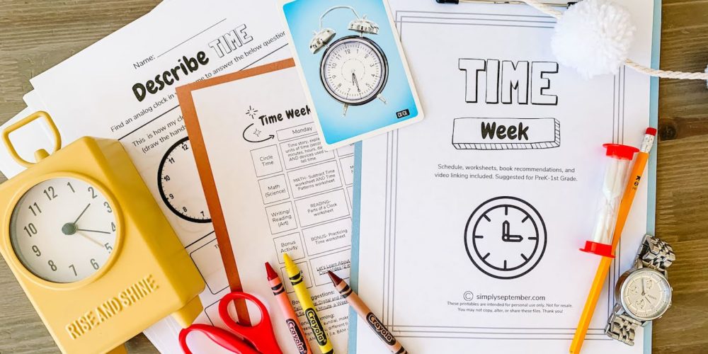Time Week: PreK-1st Grade Time Themed Resources - Simply September