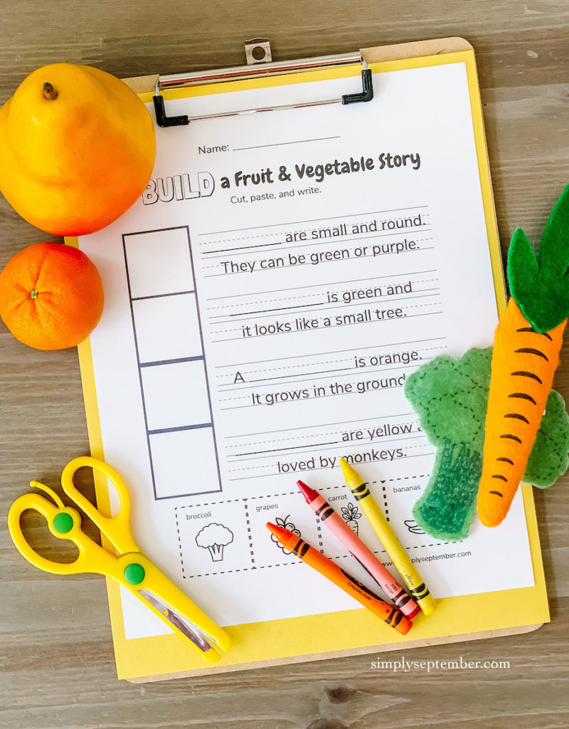 Fruit & Vegetable Week: PreK-1st Grade Themed Resources - Simply September