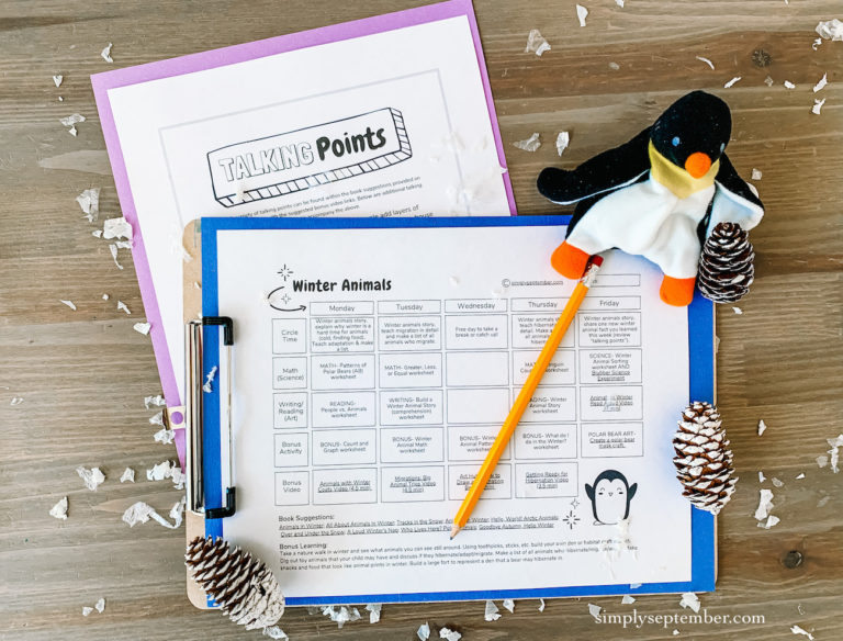Winter Animals Week: PreK-1st Grade Themed Resources - Simply September